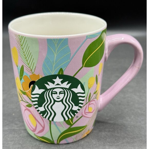 Starbucks | Dining | Starbucks Coffeetea Handled Mug 220 Pink Floral ...
